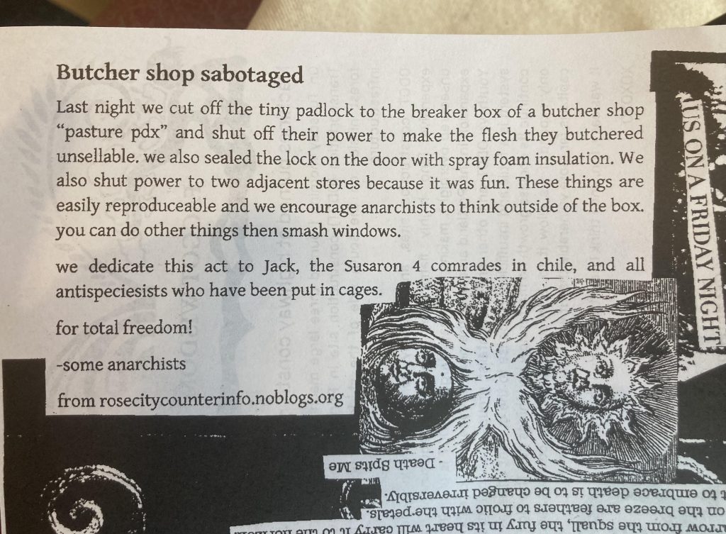 Anarchist in Portland advertising their violence – Matt's Homepage